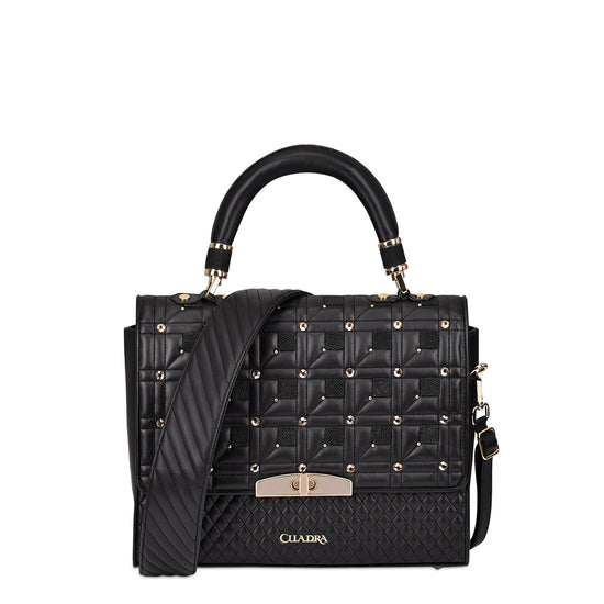 Bolso de Mano Cuadra para Mujer (DU407/ BOD07MA - Mantarraya Negro ...